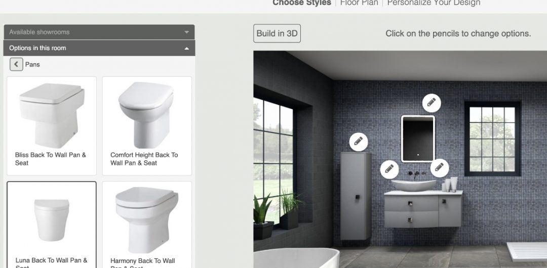 Virtual bathroom design tools for an amazing space